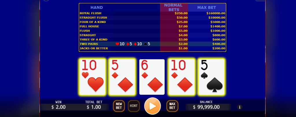 Videopoker - Casinon, regler, strategi & bonusar